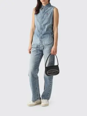 DIESEL® Sleeveless Shirt In Cotton With Embroidered Logo