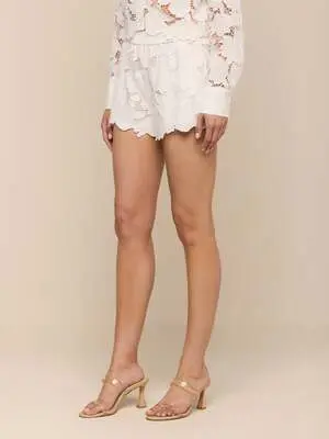 L'Agence Laina Eyelet Short - Ivory