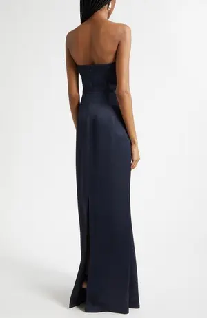 Ramy Brook Raquel Plunge Strapless Column Gown