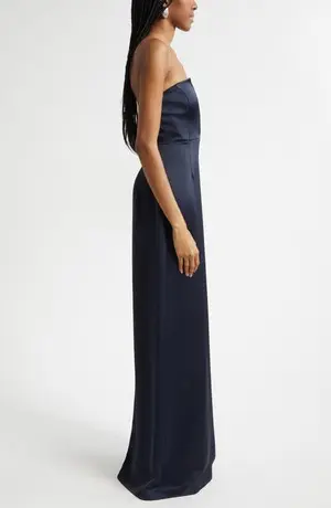 Ramy Brook Raquel Plunge Strapless Column Gown