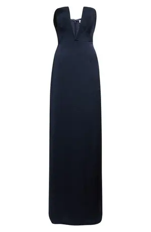 Ramy Brook Raquel Plunge Strapless Column Gown