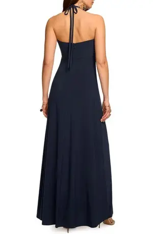 Ramy Brook Mira Gathered Halter Gown