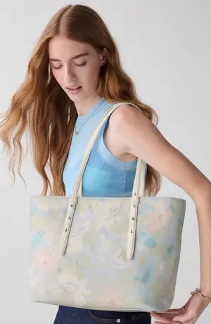 Kate Spade New York Leather Tote With Floral Print - Multi