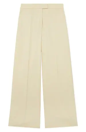 REISS Anya Wide Leg Silk & Wool Pants