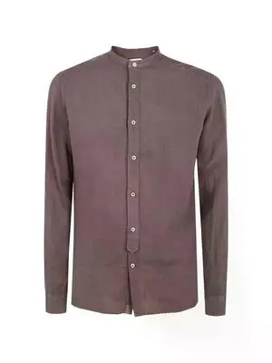 TINTORIA MATTEI 954 Linen Shirt - Brown