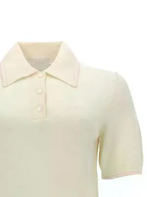 A.p.c. Lisa Contrast-trim Short-sleeve Polo Shirt