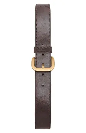 Mango Square Buckle Belt - Chocolate