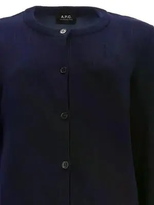 A.p.c. Leonie Button-up Knit Cardigan - Blue