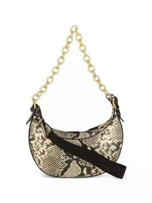 Off-White Snakeskin Effect Arrows Shoulder Bag