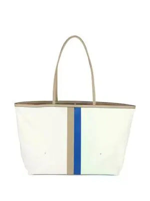 Tory Burch Striped Logo-print Tote Bag