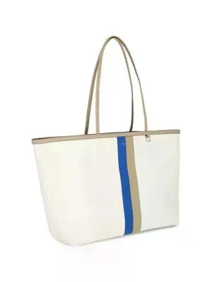 Tory Burch Striped Logo-print Tote Bag