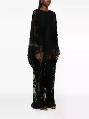 Norma Kamali Lace Maxi Dress