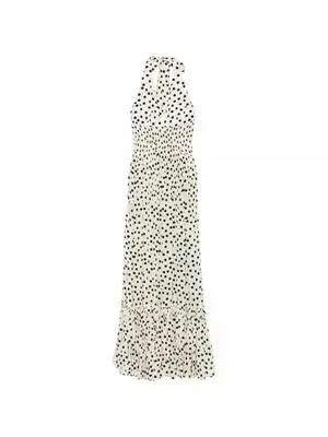 LESLIE AMON Ari Polka-dot Maxi Dress