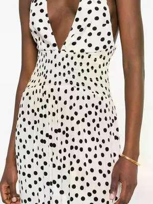 LESLIE AMON Ari Polka-dot Maxi Dress