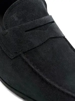 TOD'S Suede Penny Loafers - Blue