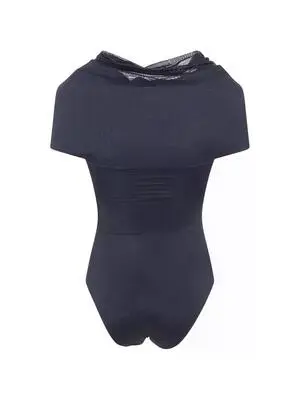 GENTRYPORTOFINO Twisted Draped Swimsuit - Black