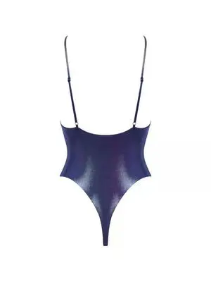 MAISON CLOSE Metallic-finish Thong Swimsuit - Blue