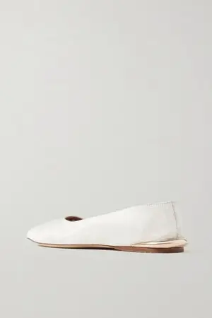 Gabriela Hearst Fleur Embellished Canvas Ballet Flats - Ivory