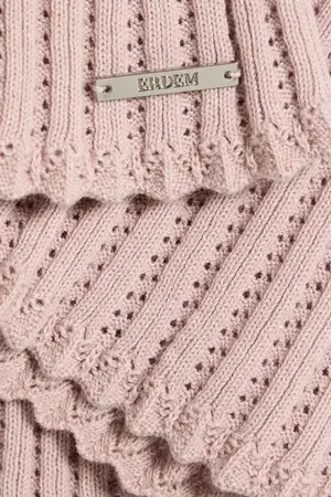 Erdem Pointelle-knit Cotton Top