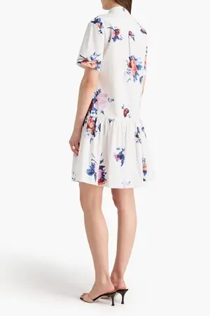 Erdem Floral-print Cotton-poplin Mini Dress