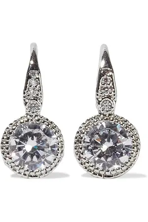 CZ BY KENNETH JAY LANE Rhodium-plated Crystal Earrings - Silver