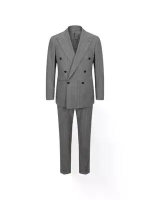FRANZESE COLLECTION Beckham Double-breasted Pinstriped Suit