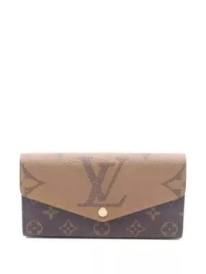 LOUIS VUITTON 2010s Portefeuille Sarah Giant Reverse Wallet Neutrals