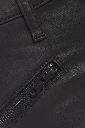 Current/Elliott Coated Mid-rise Skinny Jeans