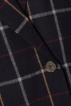 A.W.A.K.E. Mode Double-breasted Checked Wool-blend Coat