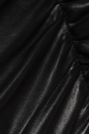 IRO PARIS Ruched Leather Mini Skirt