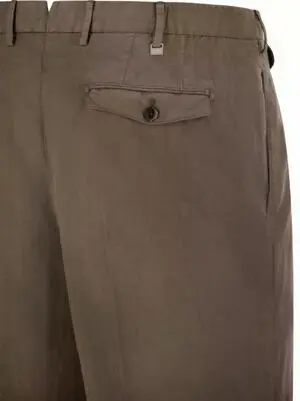 PT TORINO Pleated-front Turn-up Shorts - Brown