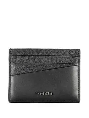 Calvin Klein Grained Leather Cardholder - Black