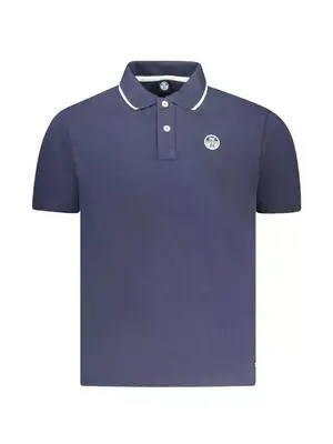 NORTH SAILS Logo-patch Tipped Polo Shirt - Blue
