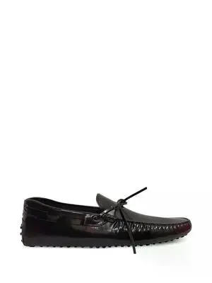 TOD'S Bow Brushed Moccasins