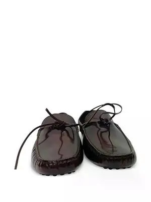 TOD'S Bow Brushed Moccasins
