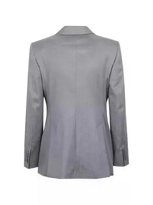 Max Mara Double-breasted Virgin Wool Jacket - Grey
