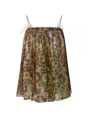 INTO THE EAST Floral-print Blouse - Brown