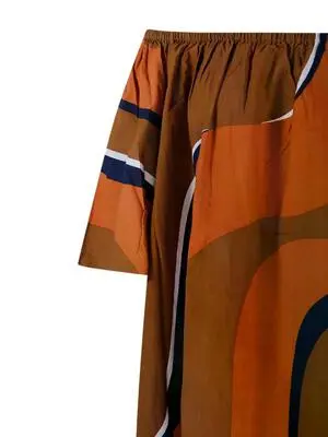 MAPOÉSIE Palao Madone Printed Off-shoulder Dress