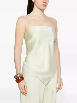 Enza Costa Strapless Scarf-hem Top
