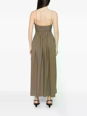 Matteau Gathered Bodice Dress - Brown