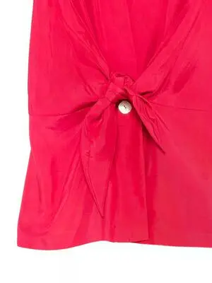 Paul Smith Tie-waist Silk Top - Red