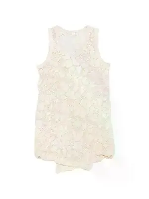 Comme Des Garçons Floral-lace Sleeveless Top