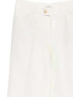 Closed Pressed-crease Wide-leg Trousers - Neutrals