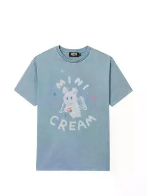 Mini Cream Embellished T-shirts For Women