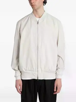 Attachment Zip-up Bomber Jacket With Ribbed Details