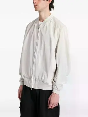 Attachment Zip-up Bomber Jacket With Ribbed Details