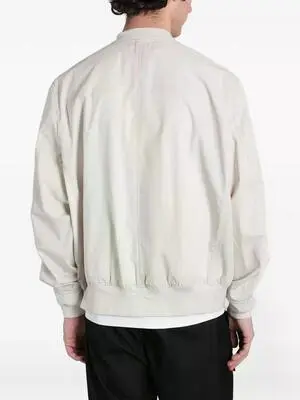 Attachment Zip-up Bomber Jacket With Ribbed Details