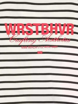 WRSTBHVR Horizontal Stripe Logo T-shirt