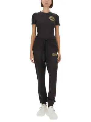 Versace T-shirt With Logo - Black