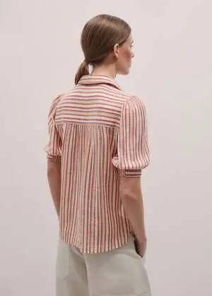 ME+EM Cotton Stripe Blouse